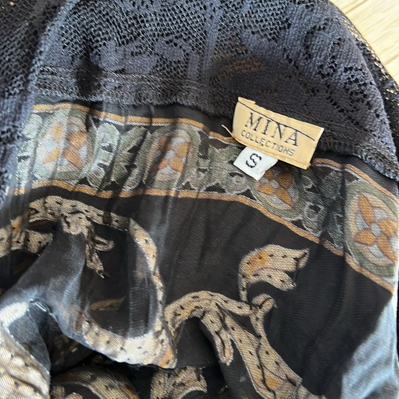 Mina Collections | Dresses | Vintage Mina Collections Lace Silk Beaded ...